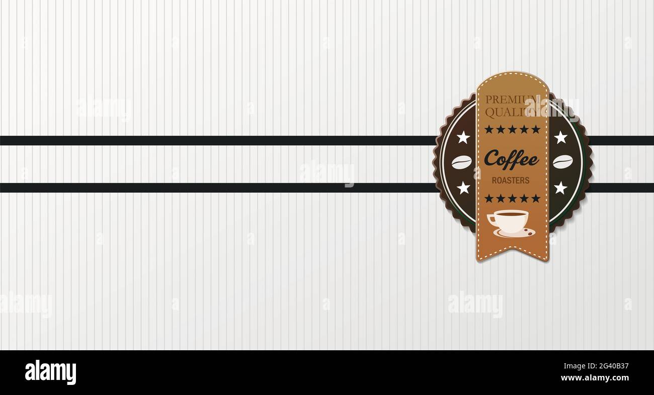 Four Coffee Labels With Text Stock Photo - Alamy