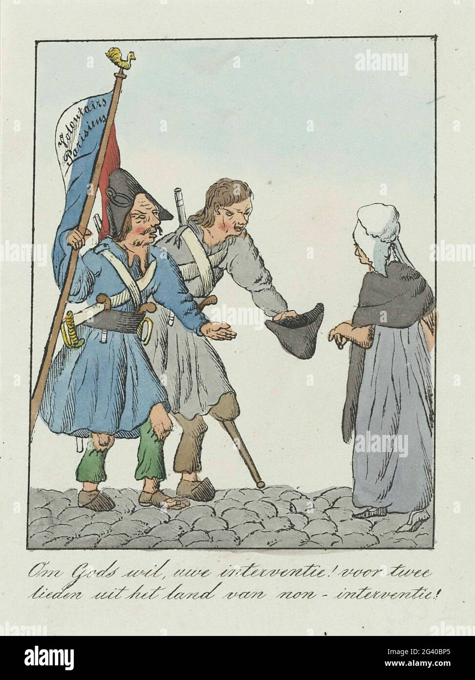 Cartoon at the French intervention, 1831; For God's will, your ...