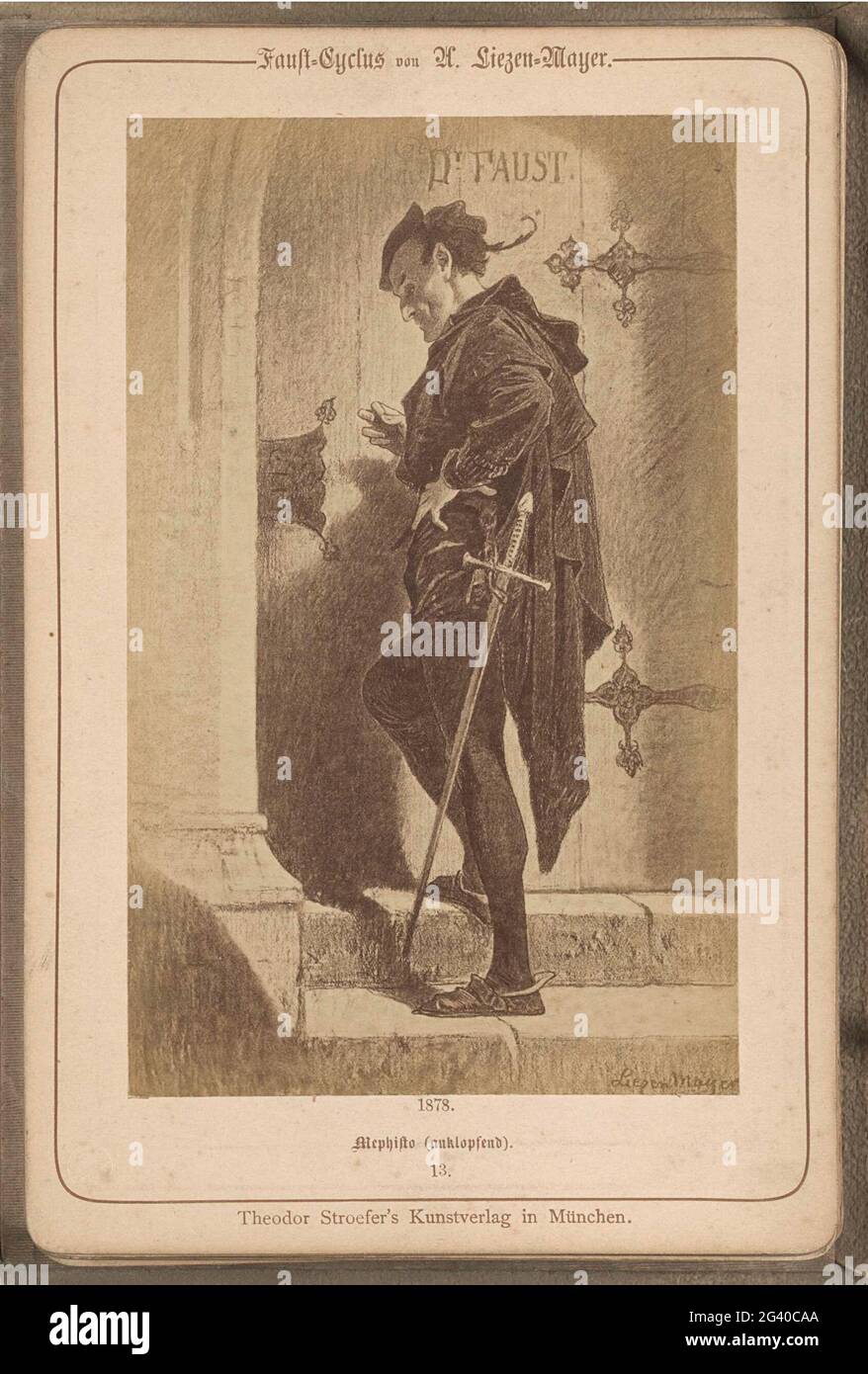 Photo production of (presumably) a drawing entitled 'Mephisto is right ...