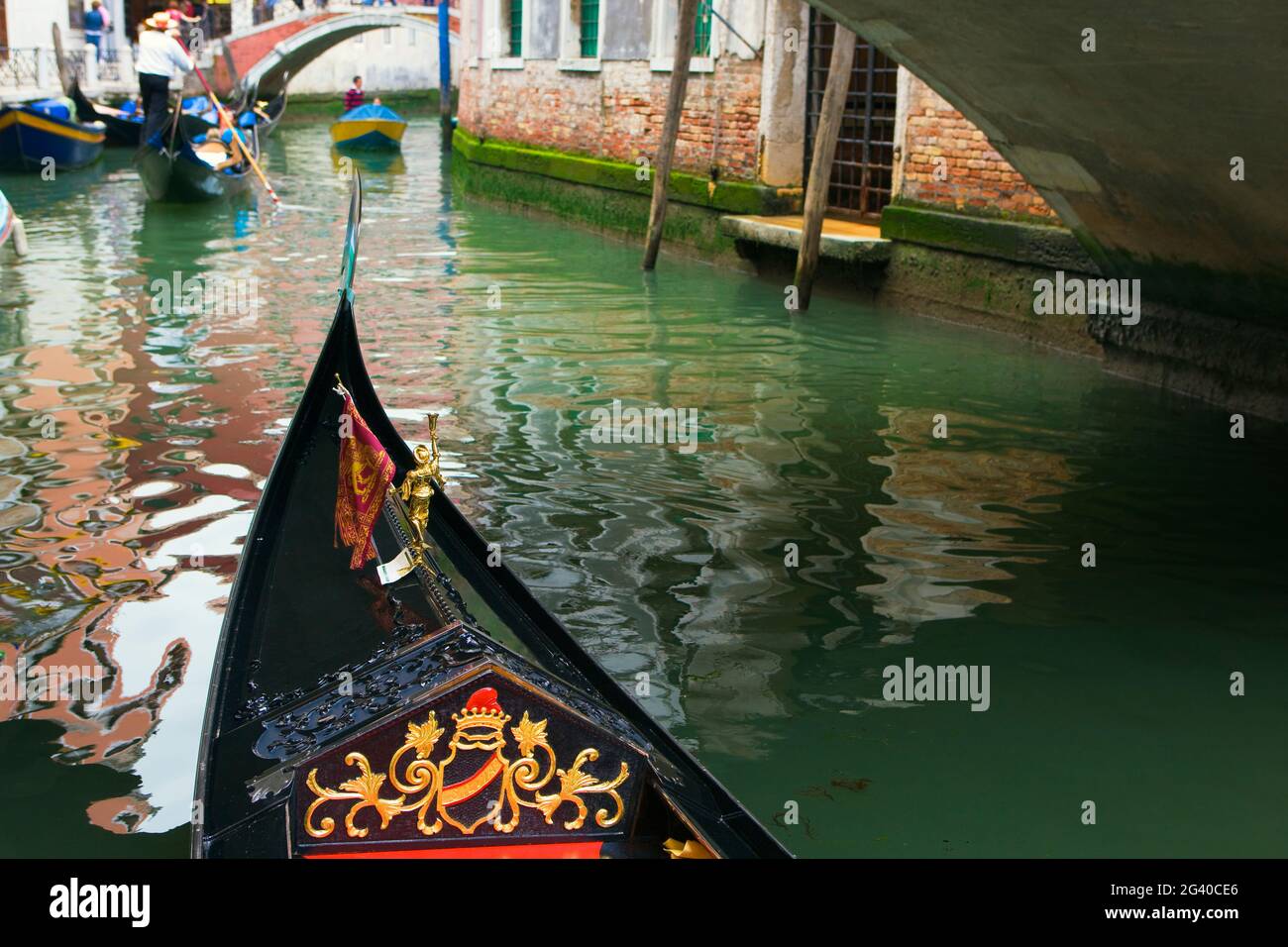 Venetian gondolas on the canal hi-res stock photography and images - Alamy