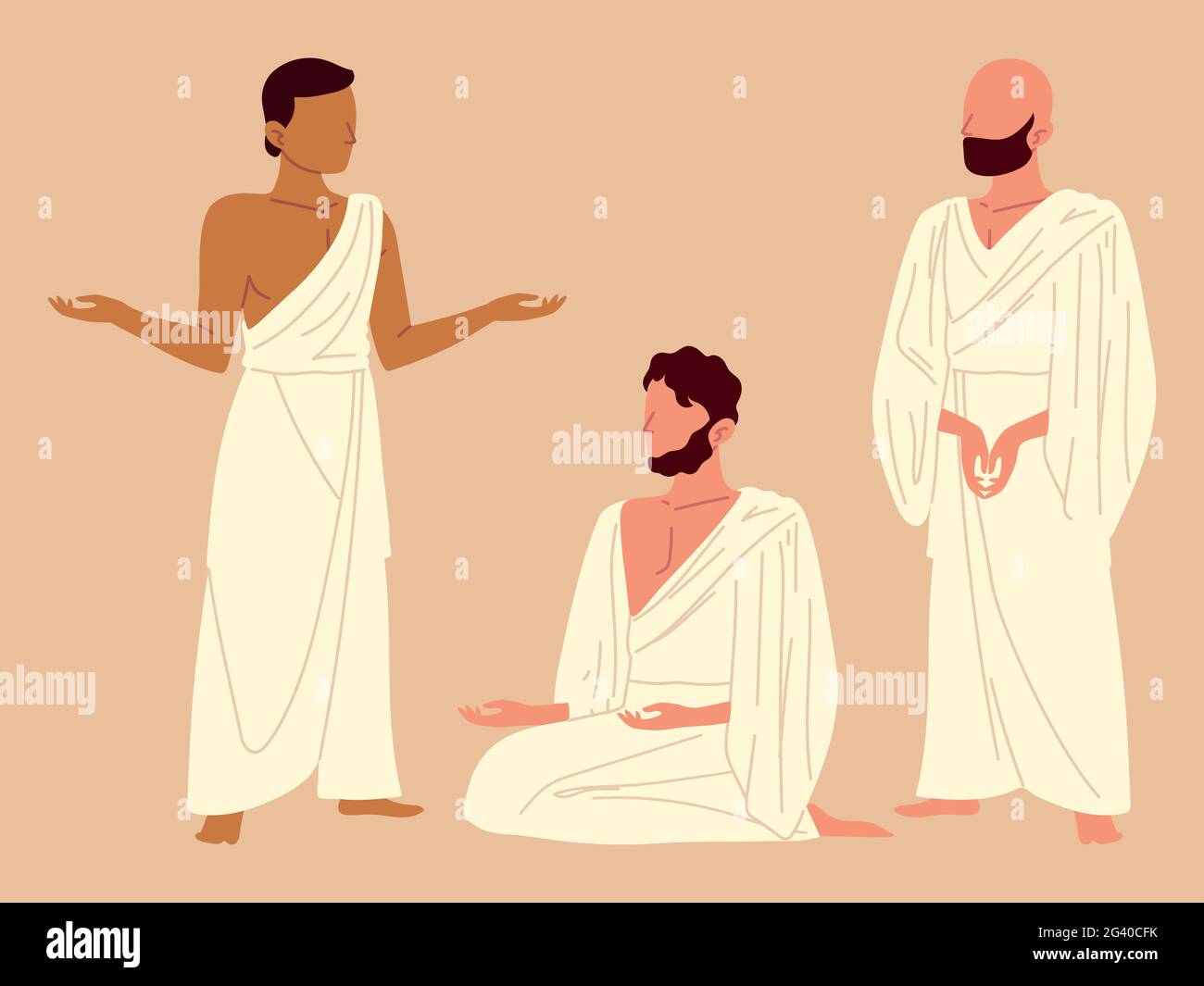 muslim pilgrims set Stock Vector Image & Art - Alamy