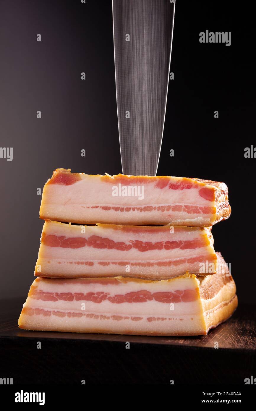 Culinary bacon background Stock Photo - Alamy