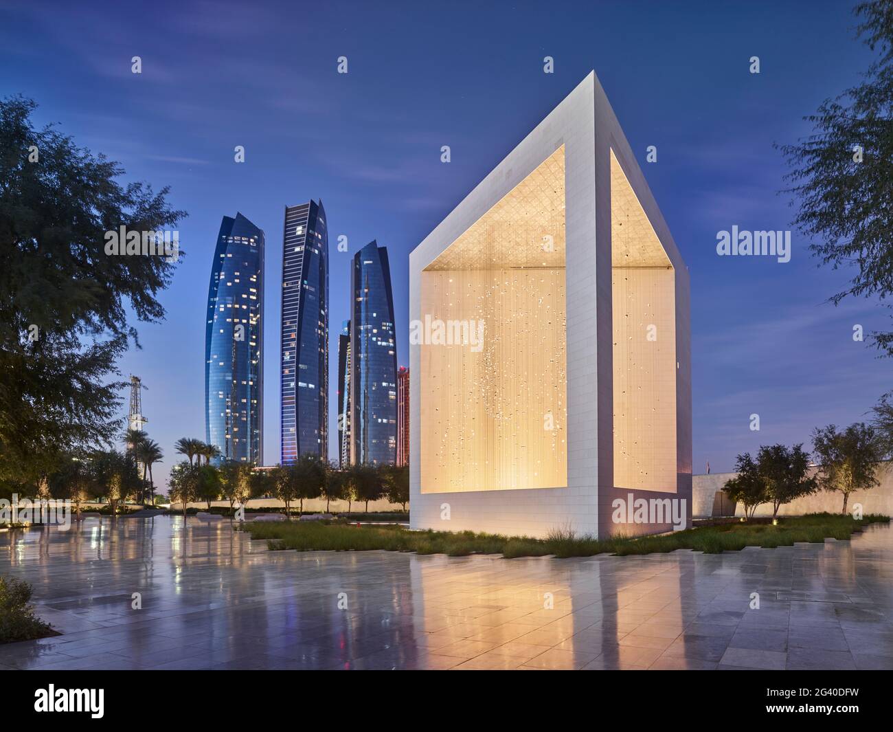Sheikh Zayed Founder's Memorial, Etihad Towers, Abu Dhabi, United Arab ...