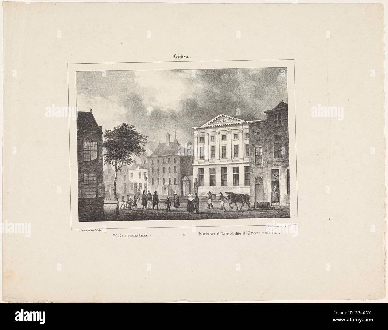 View of the Gravensteen in Leiden; S'gravenstein. - Maison d'arrêt Dite ...