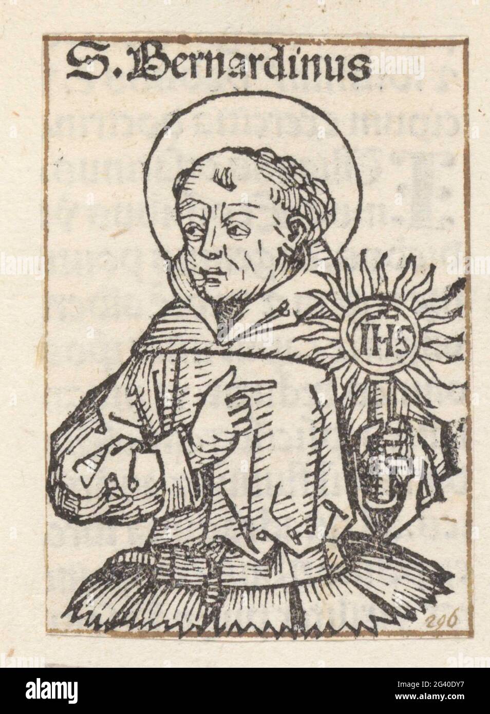 Saint Bernardinus van Siena; S. Bernardinus; Liber chronicarum. A ...