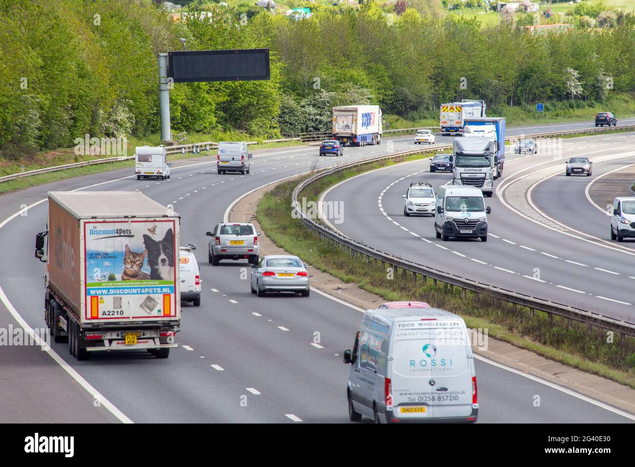 Lorries motorway hi-res stock photography and images - Alamy