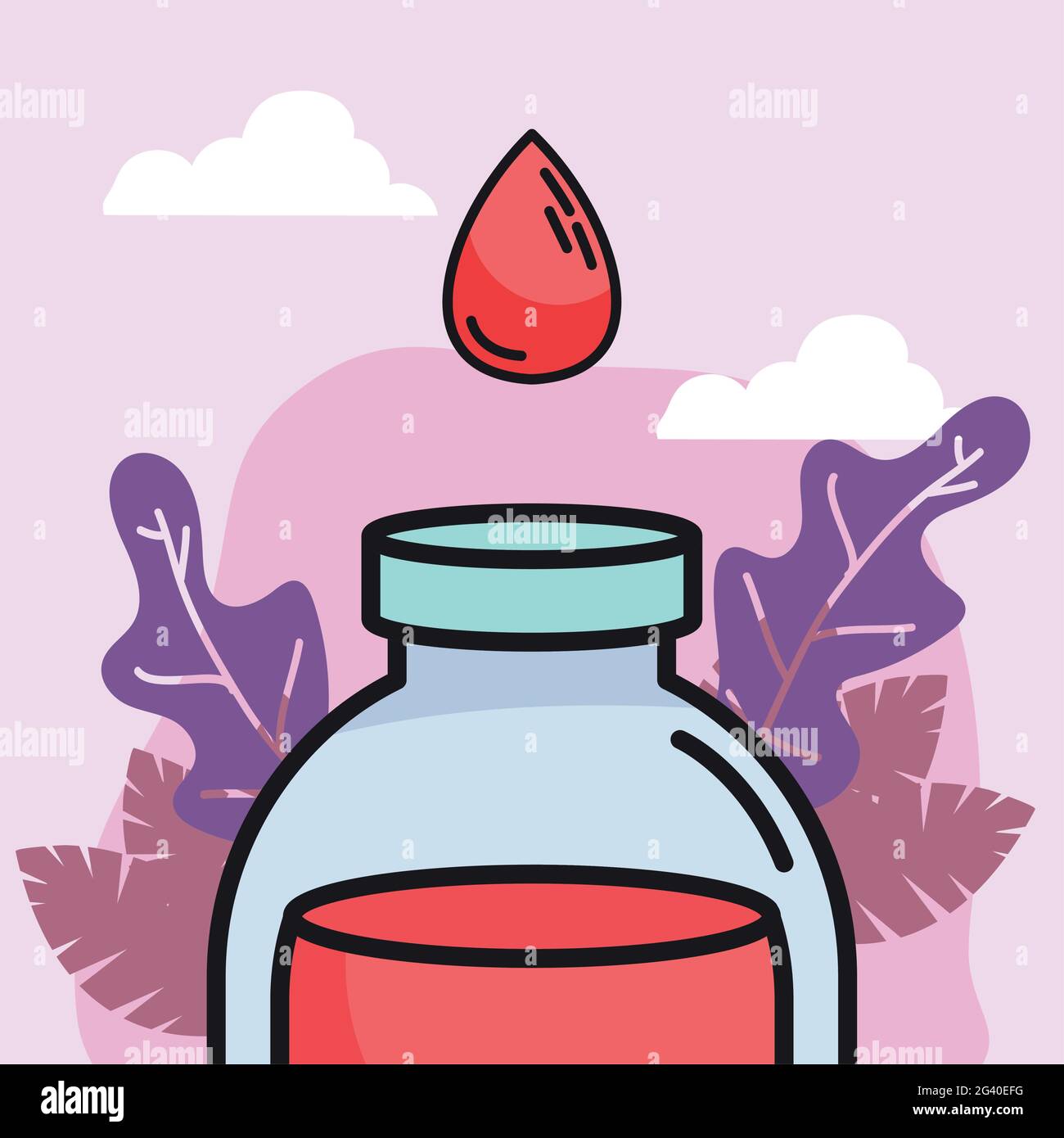 chemistry and science blood jar and drop Stock Vector Image & Art - Alamy