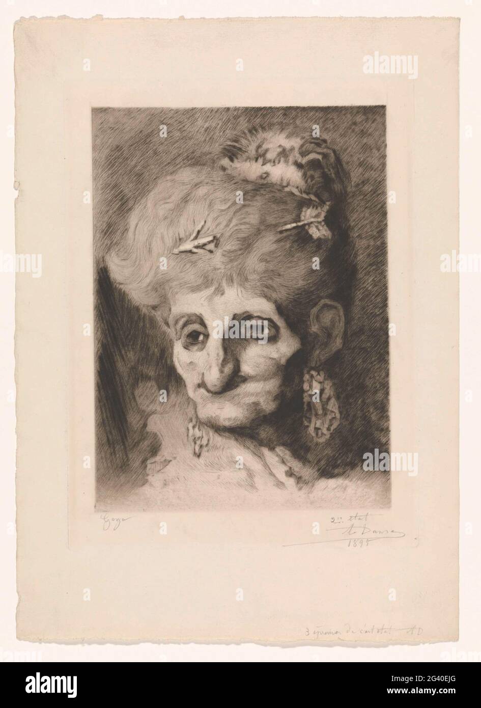 Cup of aer old lady; to Goya; Three states Stock Photo - Alamy