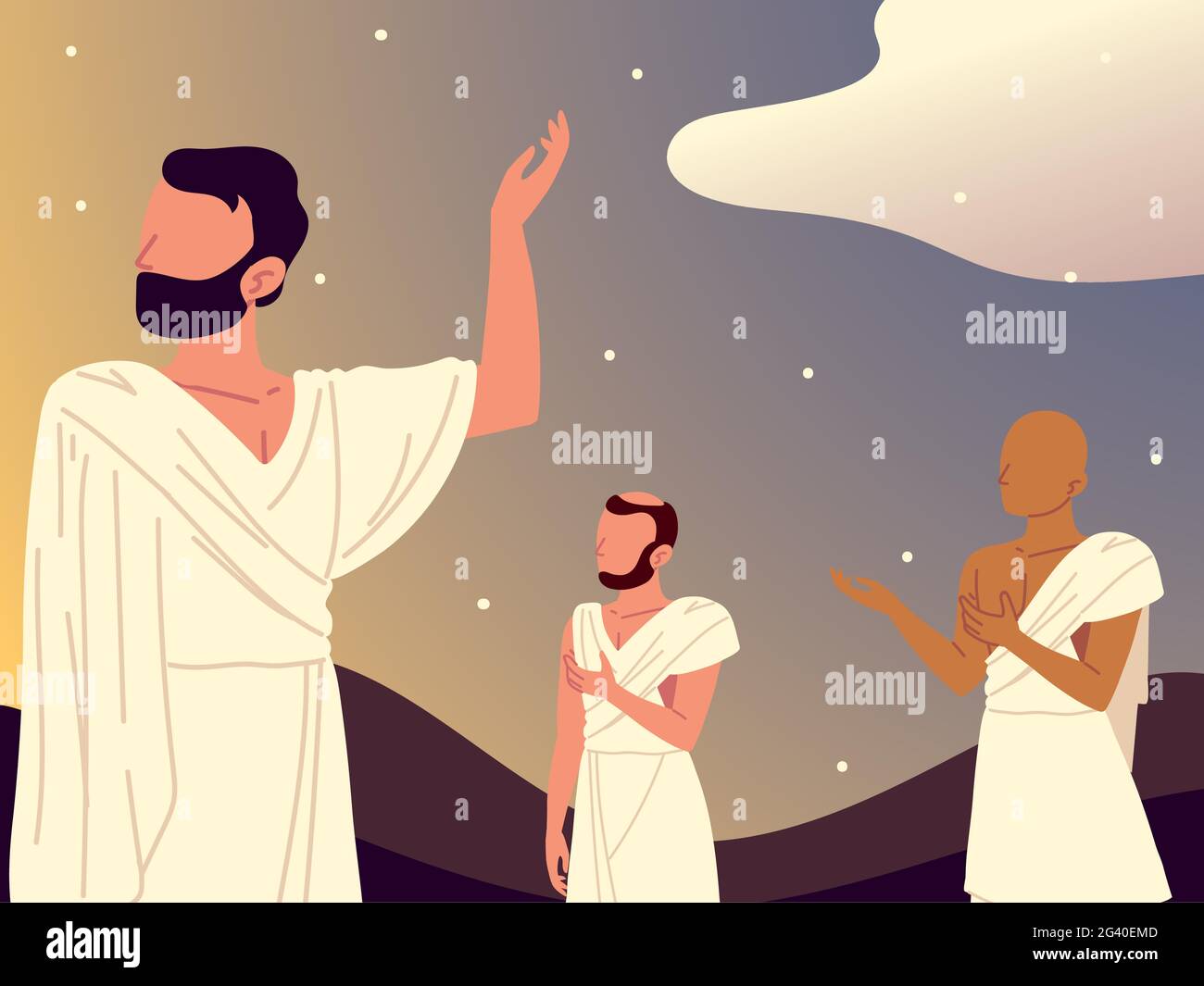 man on pilgrimage to mecca Stock Vector Image & Art - Alamy
