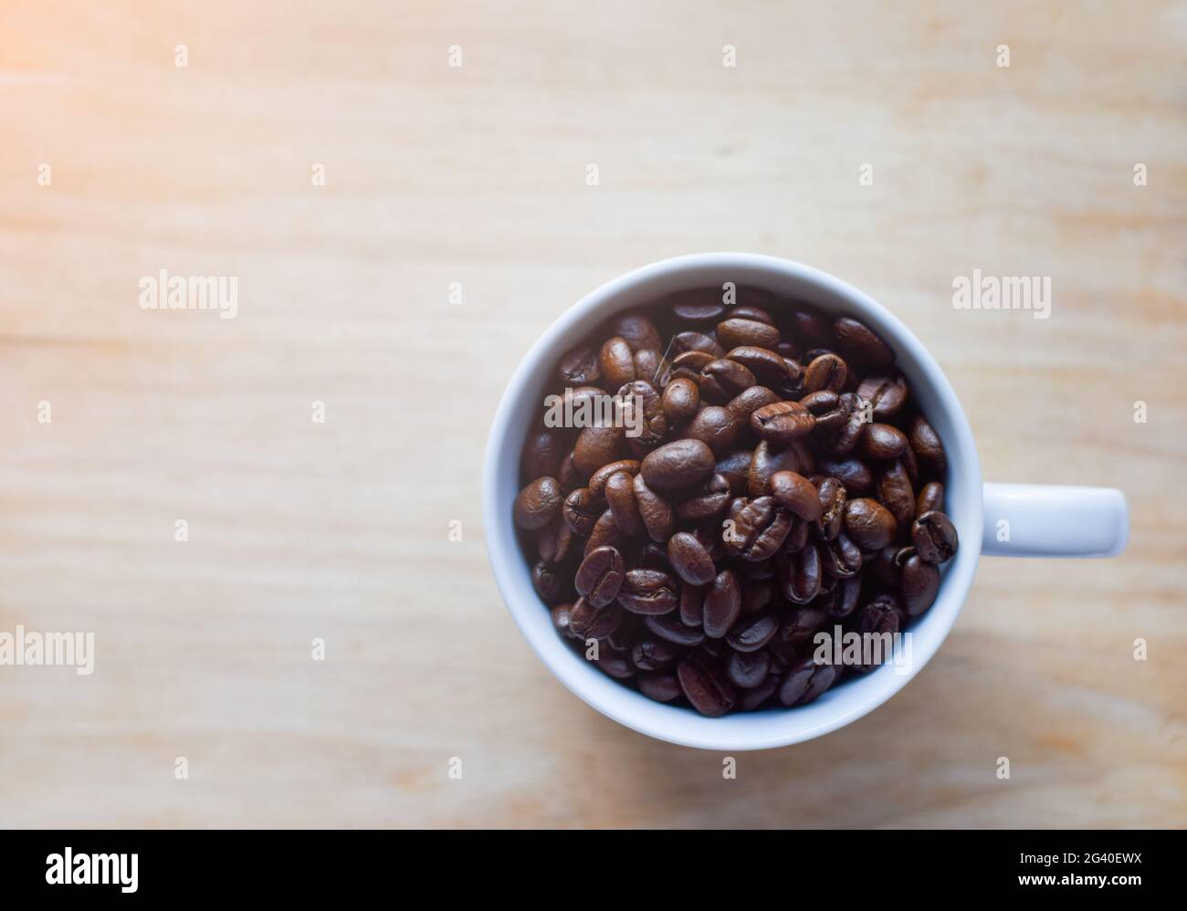many coffee beans in the glass Stock Photo - Alamy