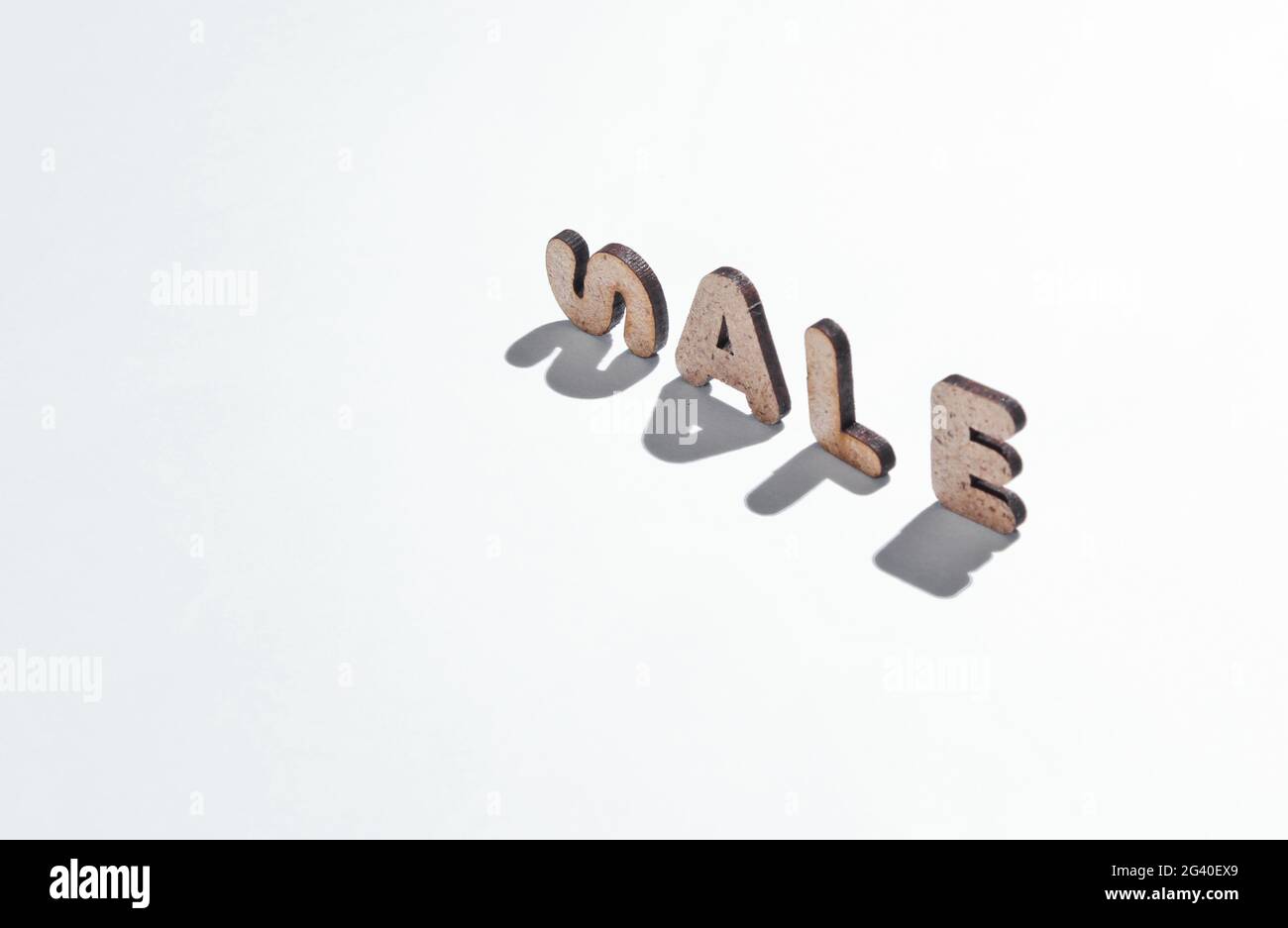 The word sale from letters on white background Stock Photo - Alamy