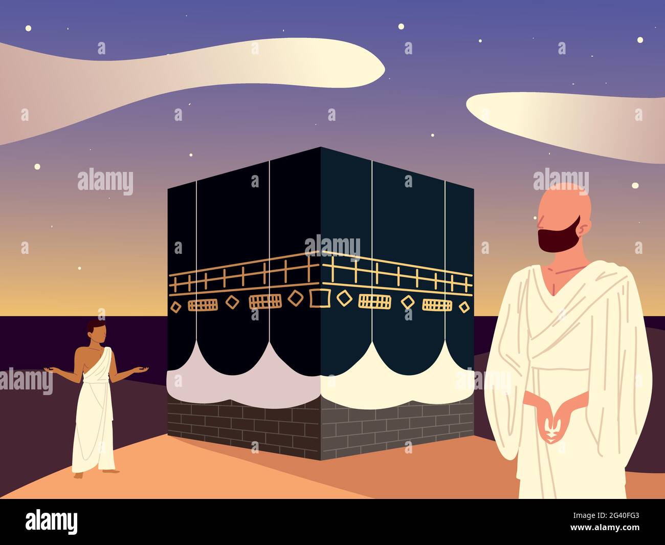 islamic pilgrimage ritual Stock Vector Image & Art - Alamy