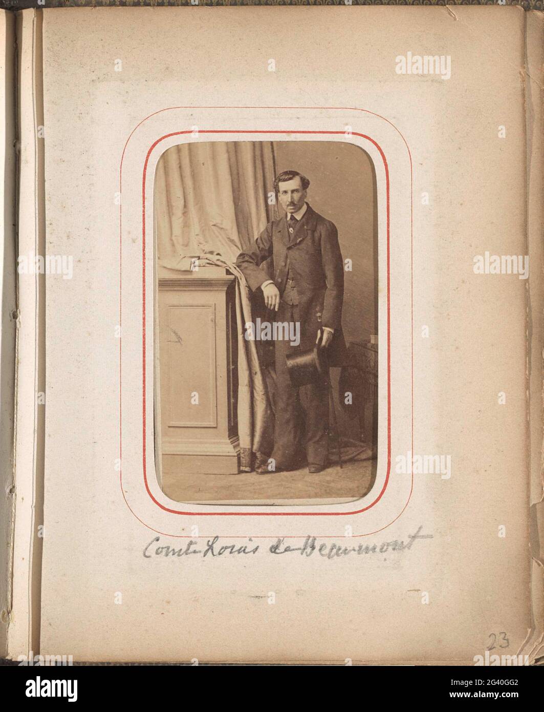 Portrait of Louis Count the Beaumont. Part of photo album with 28 ...