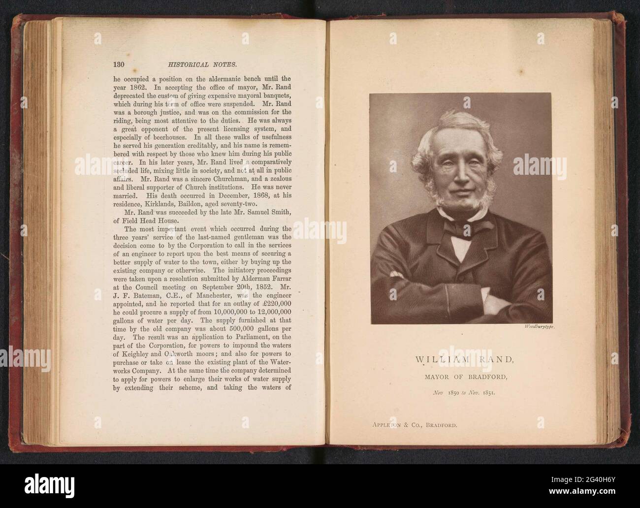 Portrait of William Rand; William Rand, Mayor of Bradford Stock Photo ...