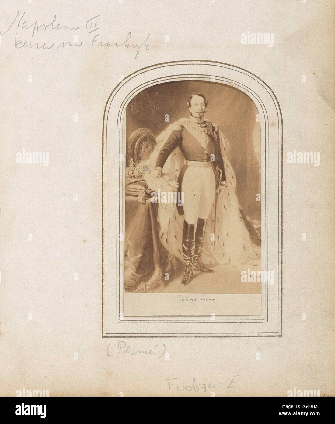 Photo production of a painted portrait of Napoleon III Bonaparte ...