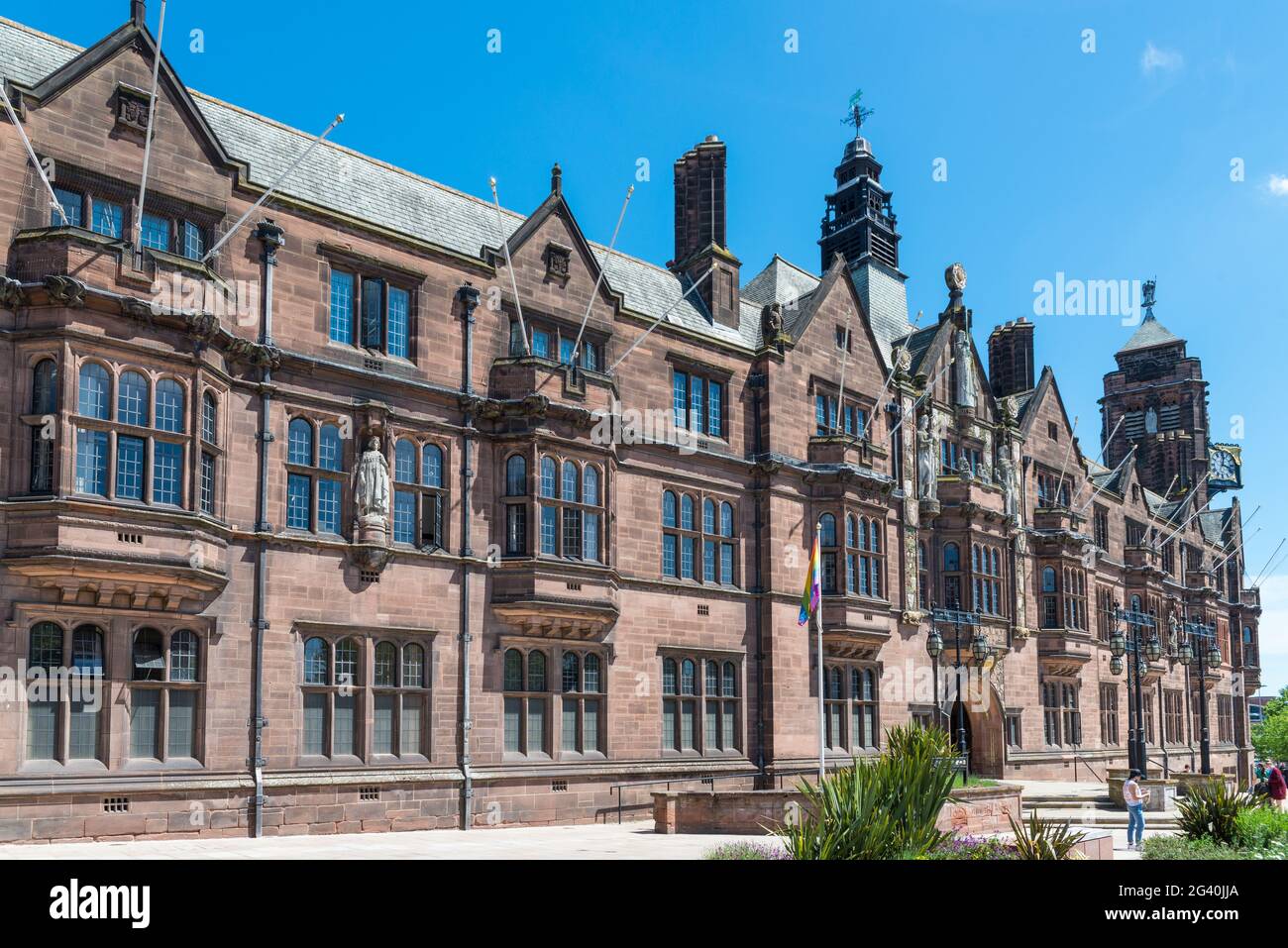 Coventry City Council House is built from red sandstone in early Tudor ...