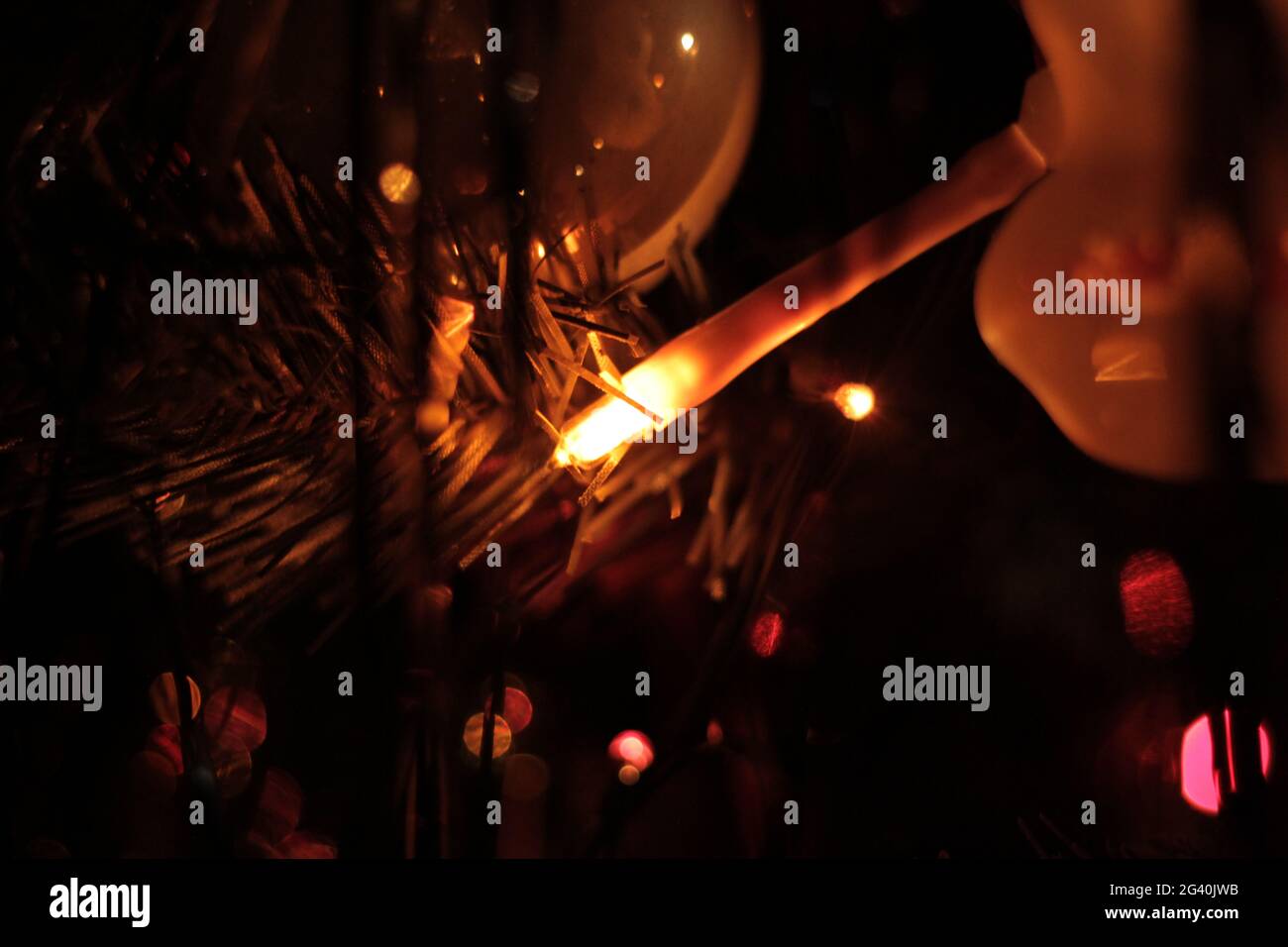 A sign lit up at good night Stock Photo - Alamy