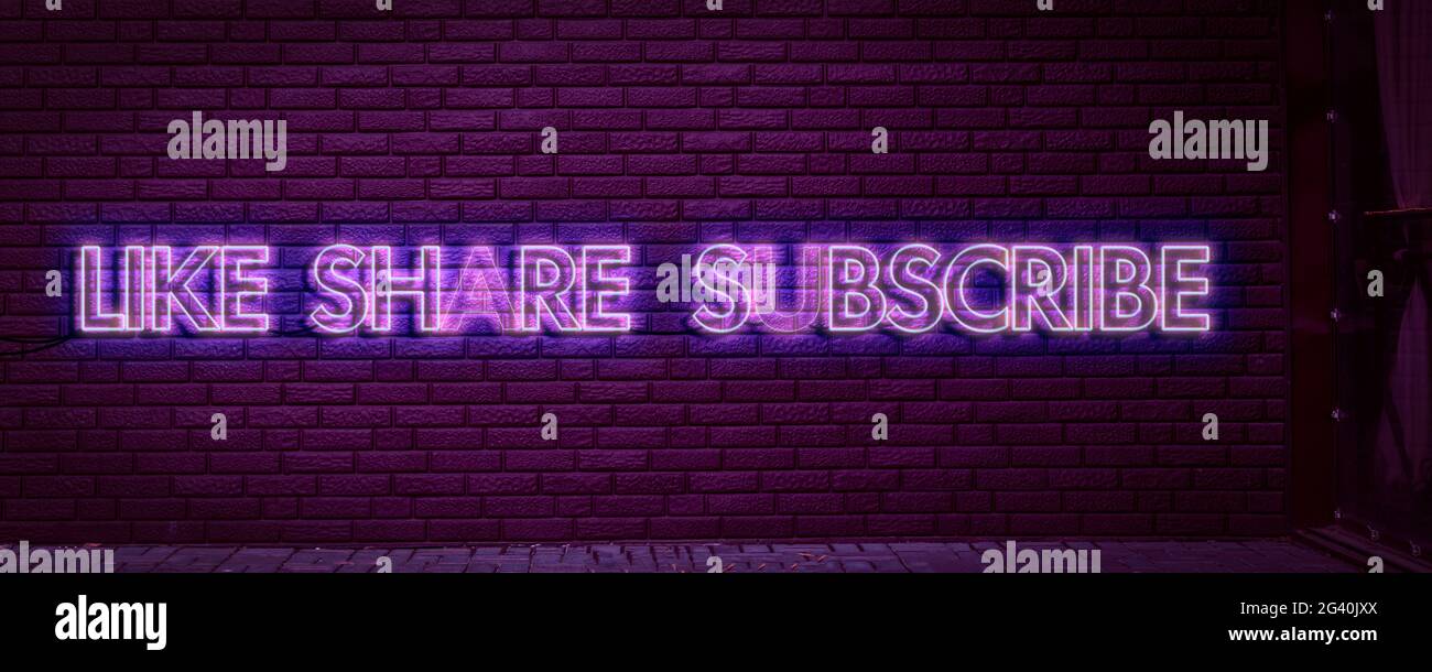 Neon social media buttons hi-res stock photography and images - Alamy