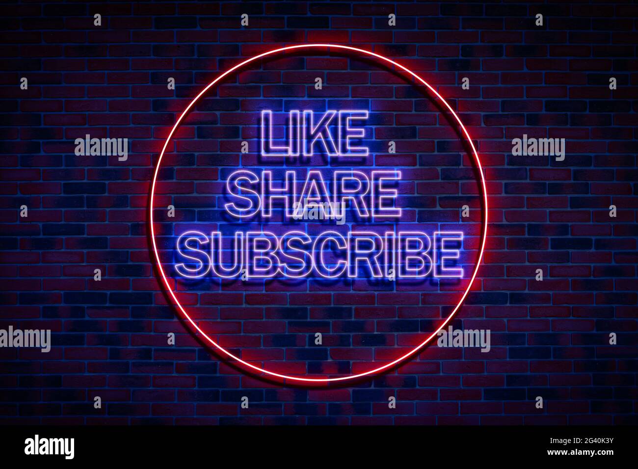 Neon social media buttons hi-res stock photography and images - Alamy