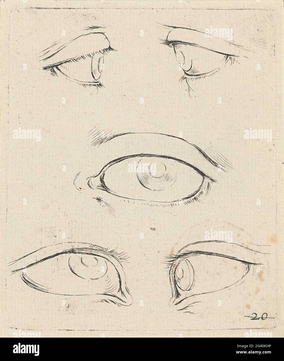 Five Eyes; Examples for portraits; Collection of various pieces used ...