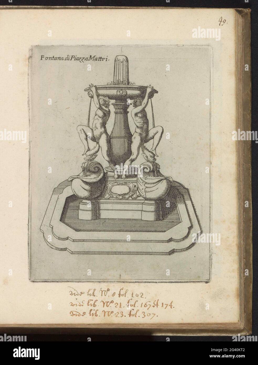 Te Rome turtle fountain; Fountain of Piazza Mattei; Fonteinen te Rome ...