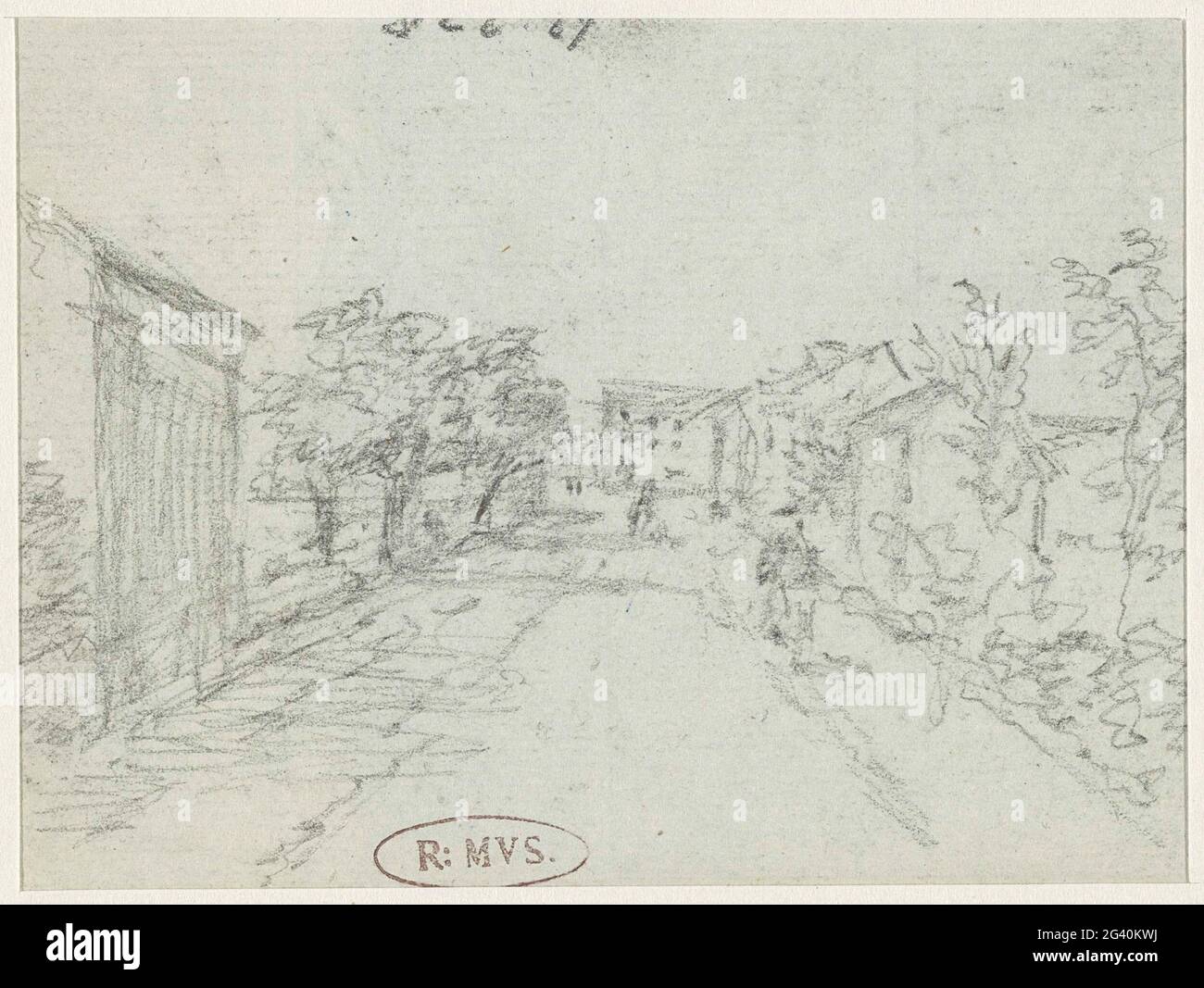 Houses between trees Stock Photo - Alamy