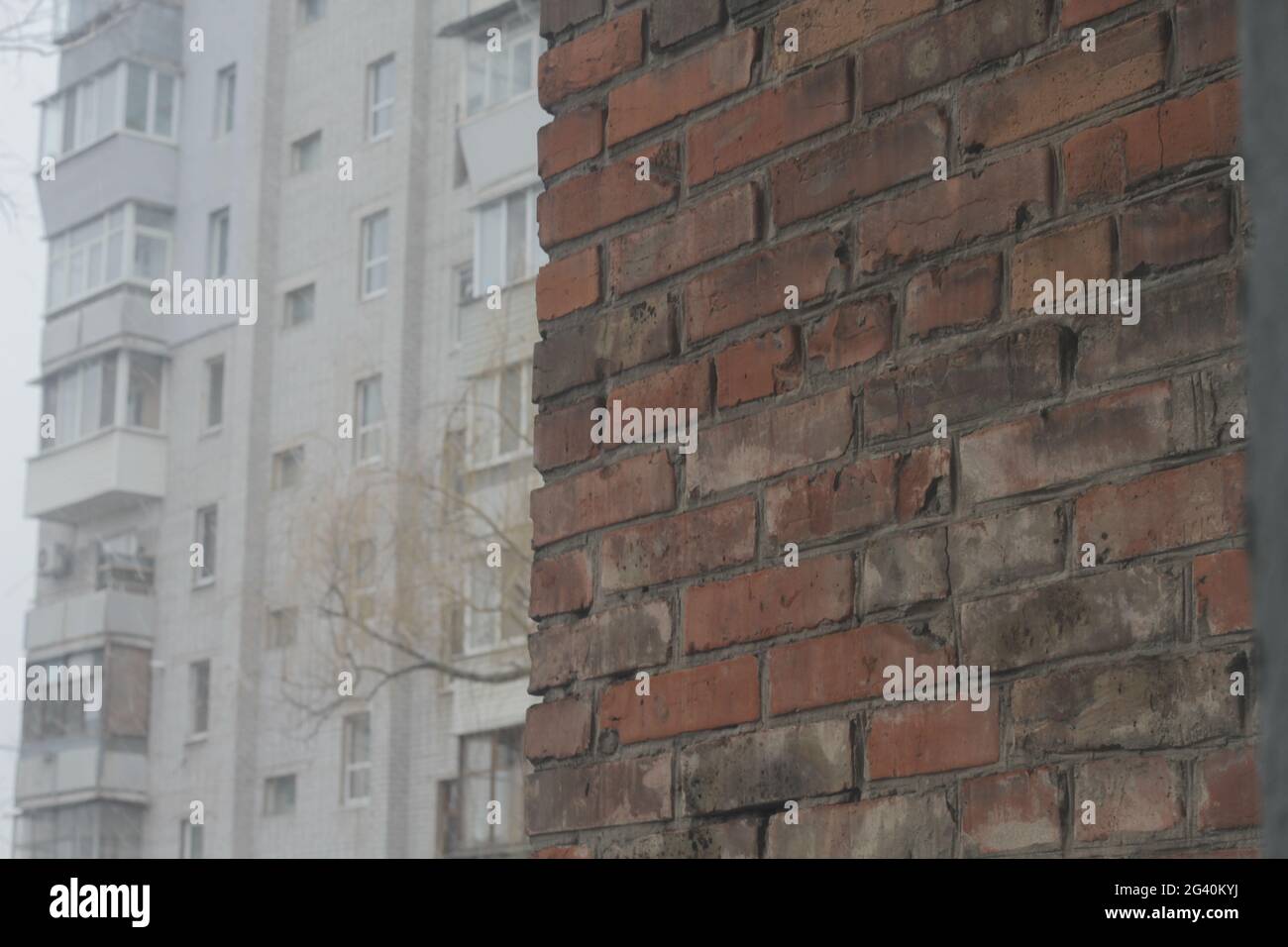 A close up of a brick building Stock Photo - Alamy