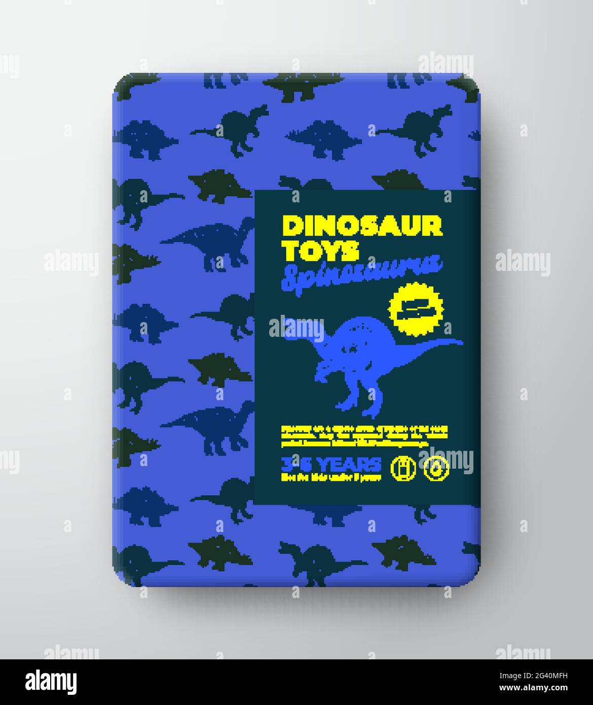 Dinosaur Toys Label Template. Abstract Vector Packaging Design Layout ...
