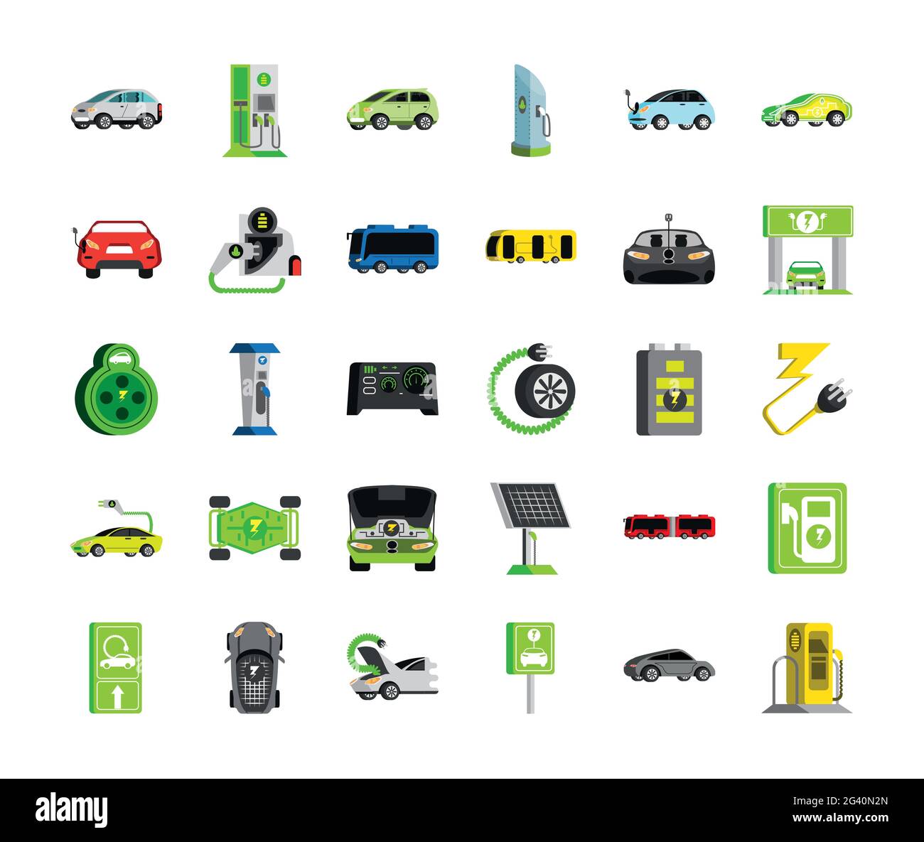 electro vehicle icons Stock Vector Image & Art - Alamy