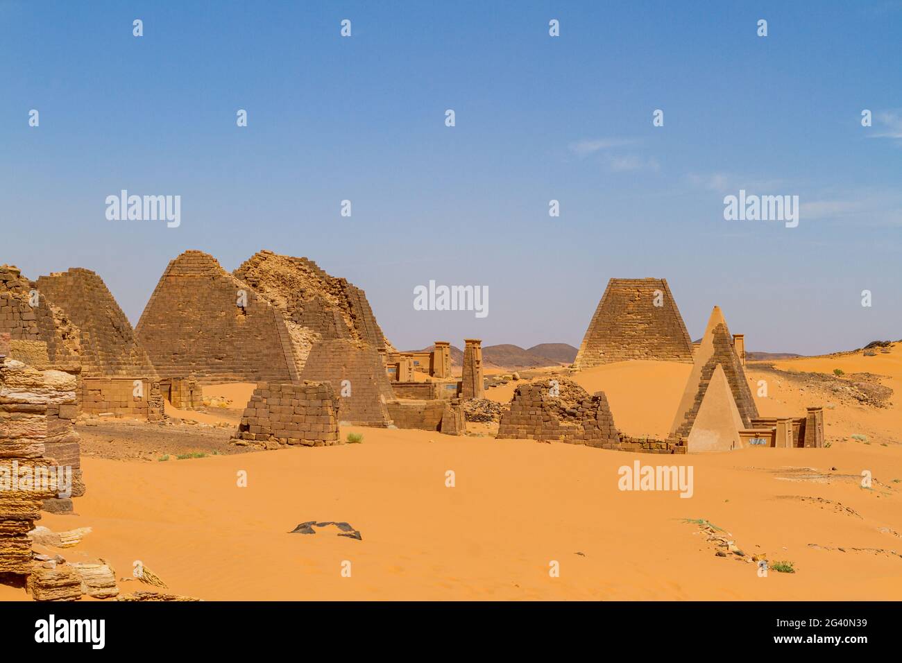 The Pyramids of Meroe Sudan Stock Photo - Alamy