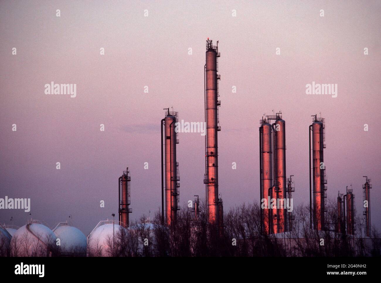Smoke stacks at sunrise hi-res stock photography and images - Alamy