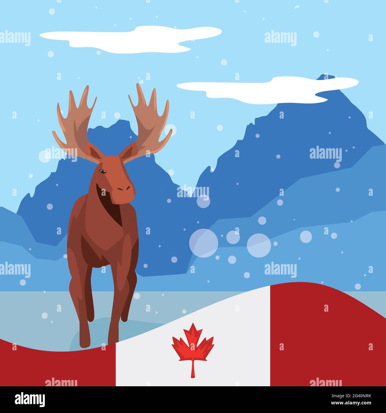 Canadian deer Stock Vector Images - Alamy