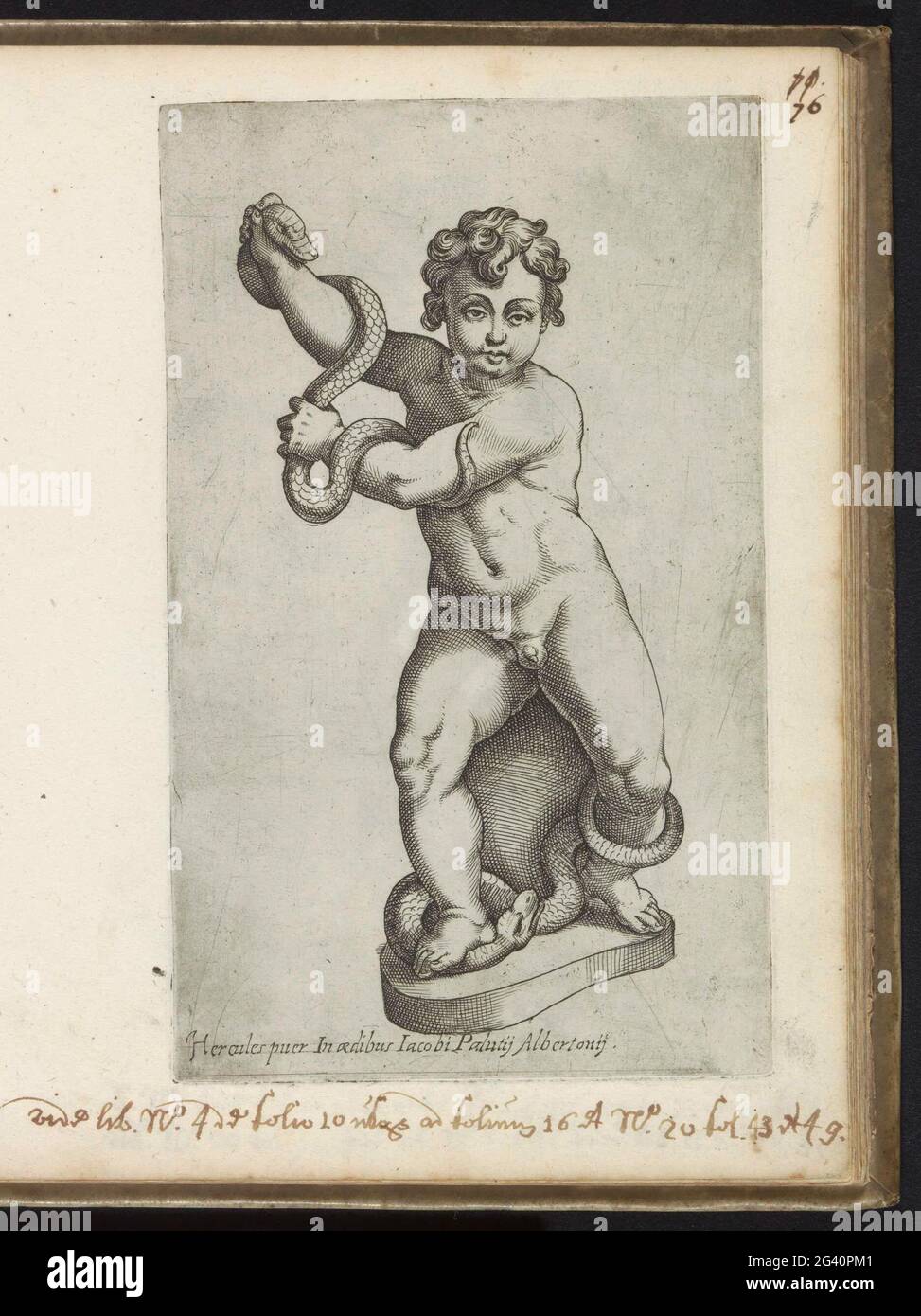 Sculpture of the young Hercules in battle with two snakes; Sculptures ...