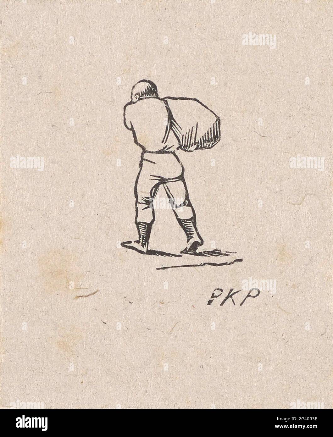 Running man with a bag over his shoulder Stock Photo - Alamy