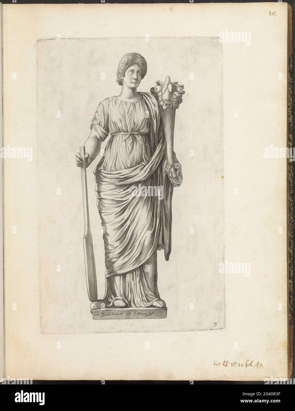 Statue of goddess with cornucopia; Galleria Giustiniana del Marchese ...