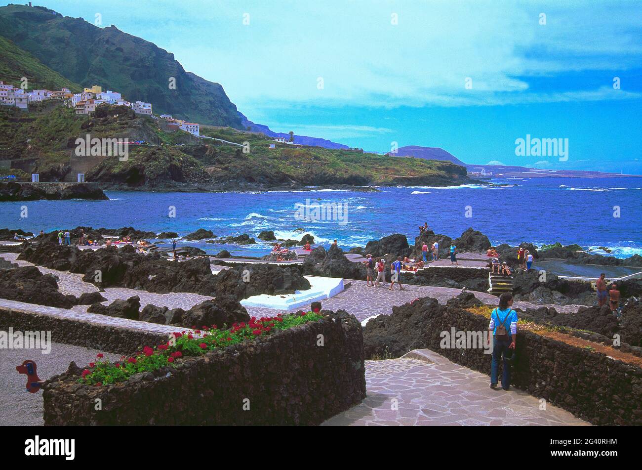 Natural pools. Garachico, Tenerife island, Canary Islands, Spain Stock ...