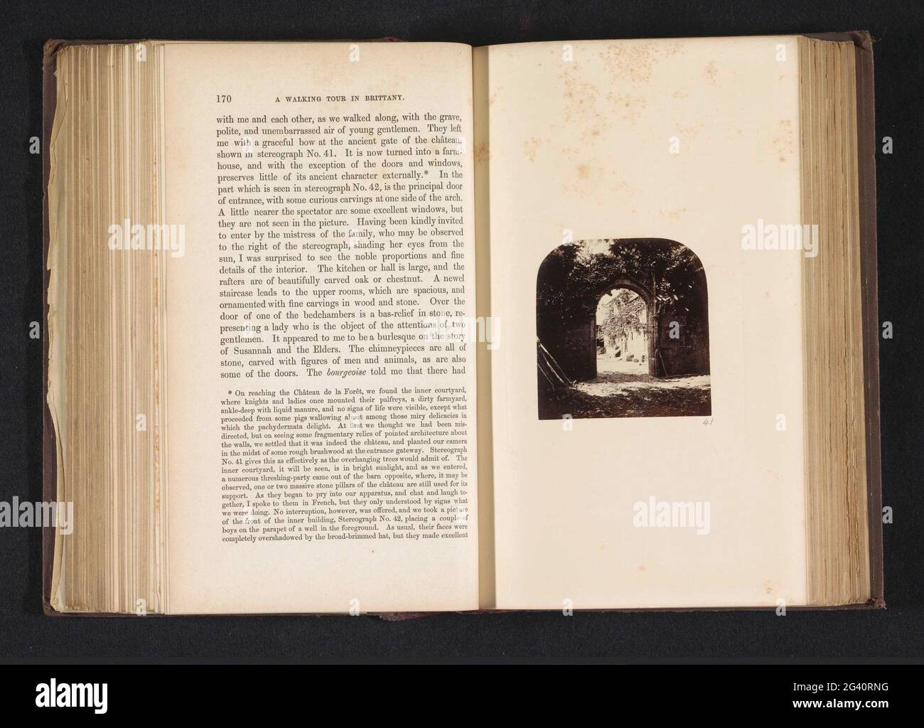 Access gate of the Château de la Forêt in Quimper Stock Photo - Alamy