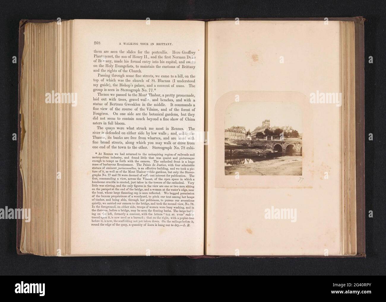 Cathedral and bridge in Rennes, seen over the Vilaine River Stock Photo ...