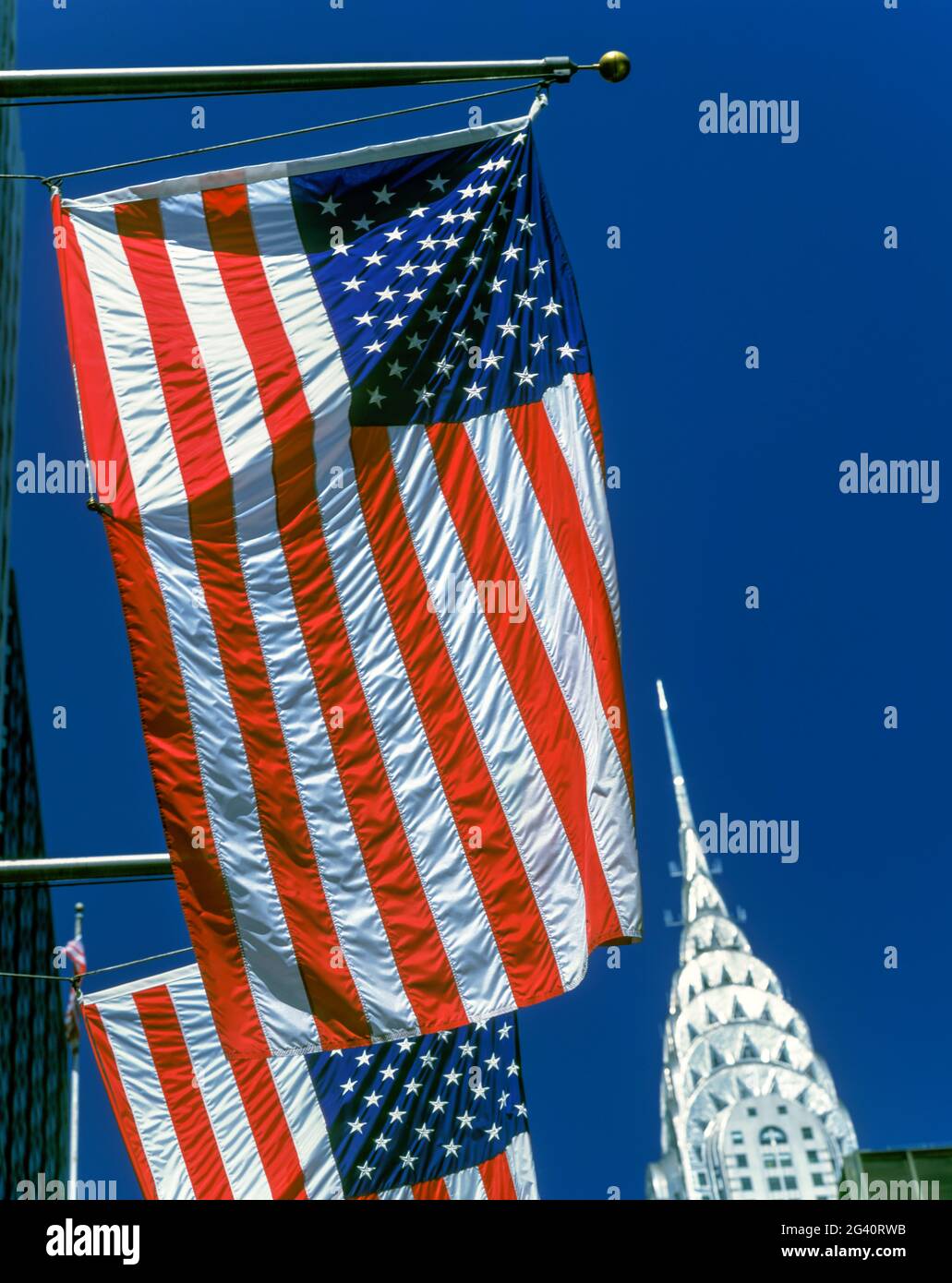 2006 HISTORICAL ROW OF UNITED STATES FLAGS FLYING ON FLAGPOLES FORTY ...