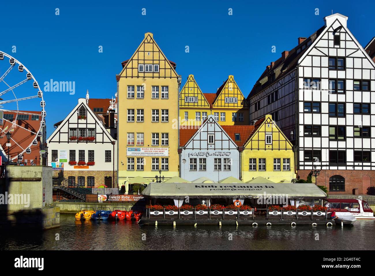 GDANSK, POLAND - July 2018. Sunset over Gdansk.Cityscape with Old Town ...