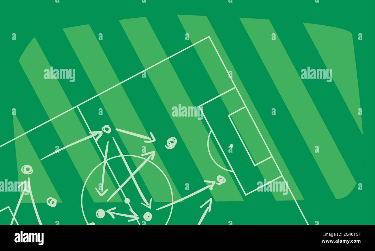 Soccer and football striped field with movements Stock Vector Image ...