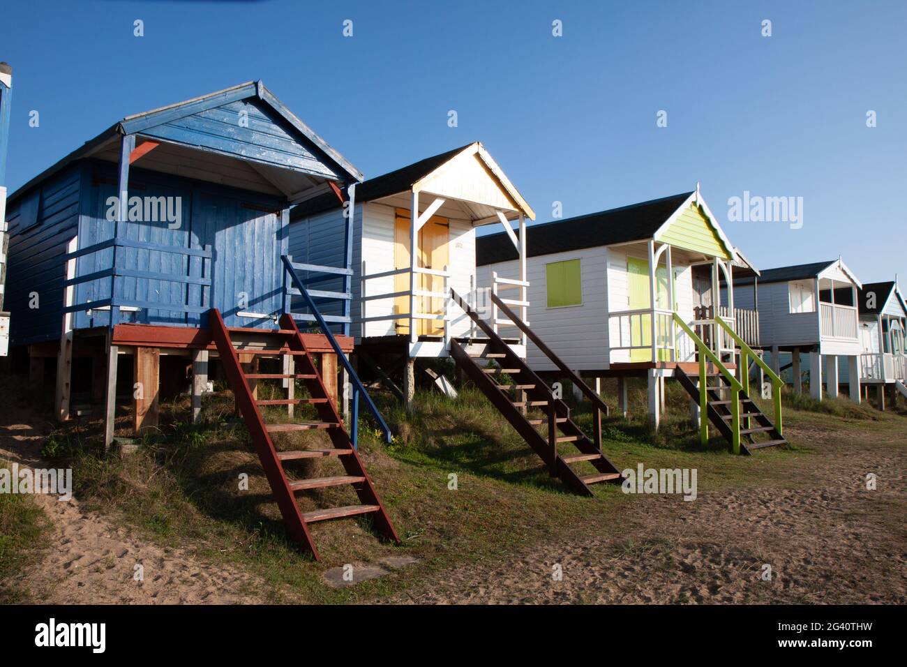 NUNSTANTON, NORFOLK/UK - JUNE 2 : Beach huts at Hunstanton Norfo Stock ...