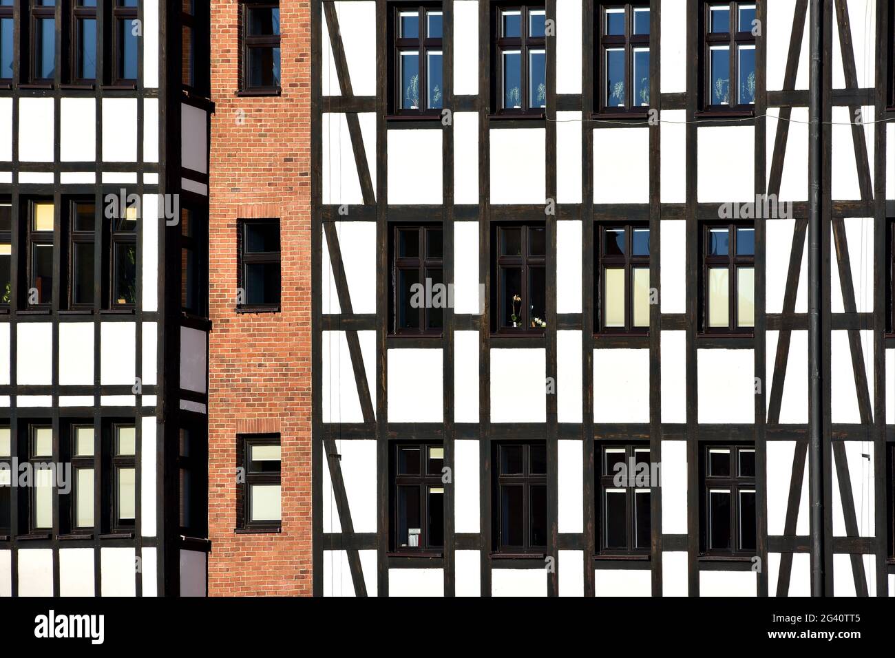 Traditional exterior building architecture in Gdansk, Poland Stock ...