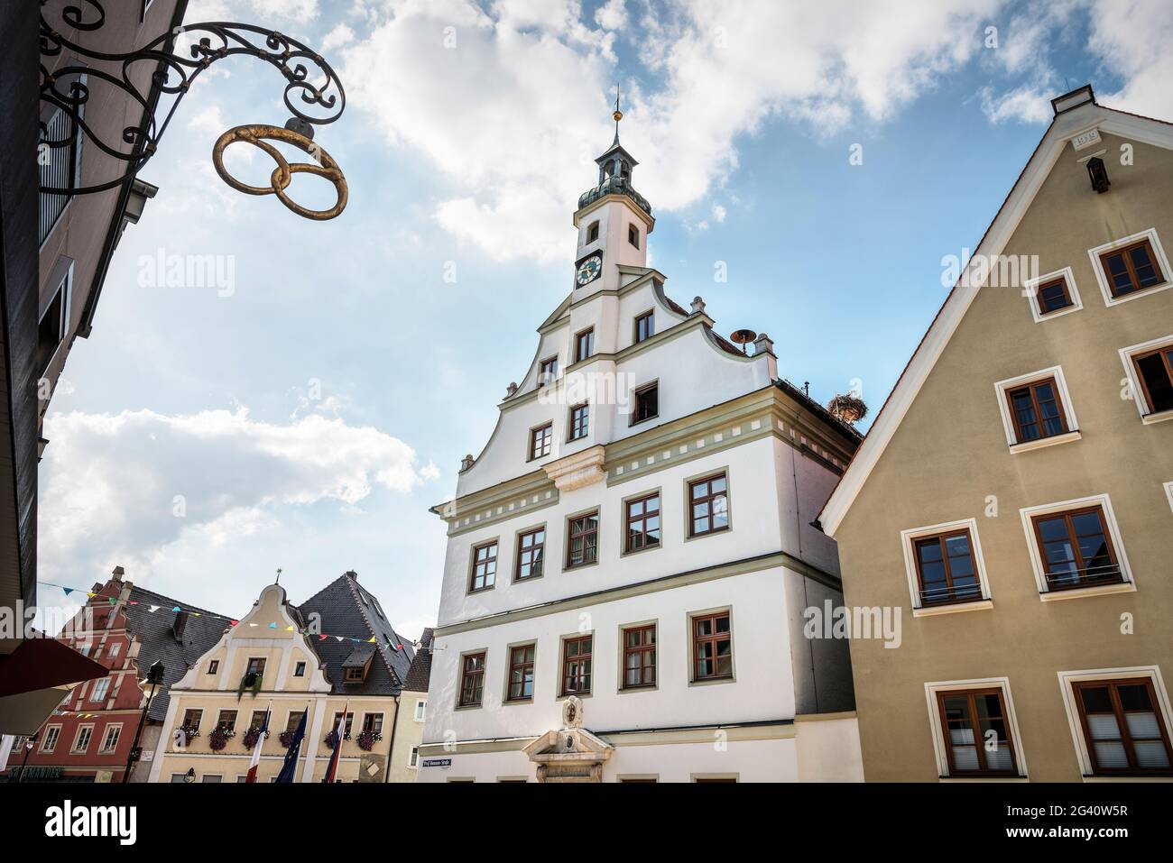 Town hall of Gundelfingen an der Donau, Dillingen district, Bavaria ...