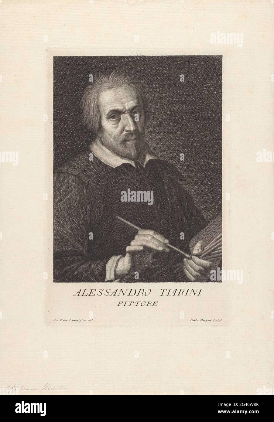 Portrait of artist Alessandro Tiarini; Portraits of artists Stock Photo ...