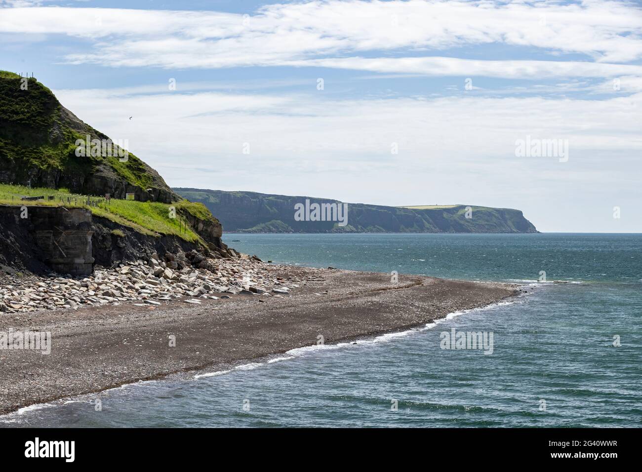 Whitehaven, Cumbria, England. 15 June 2021. A view of the cliffs of ...