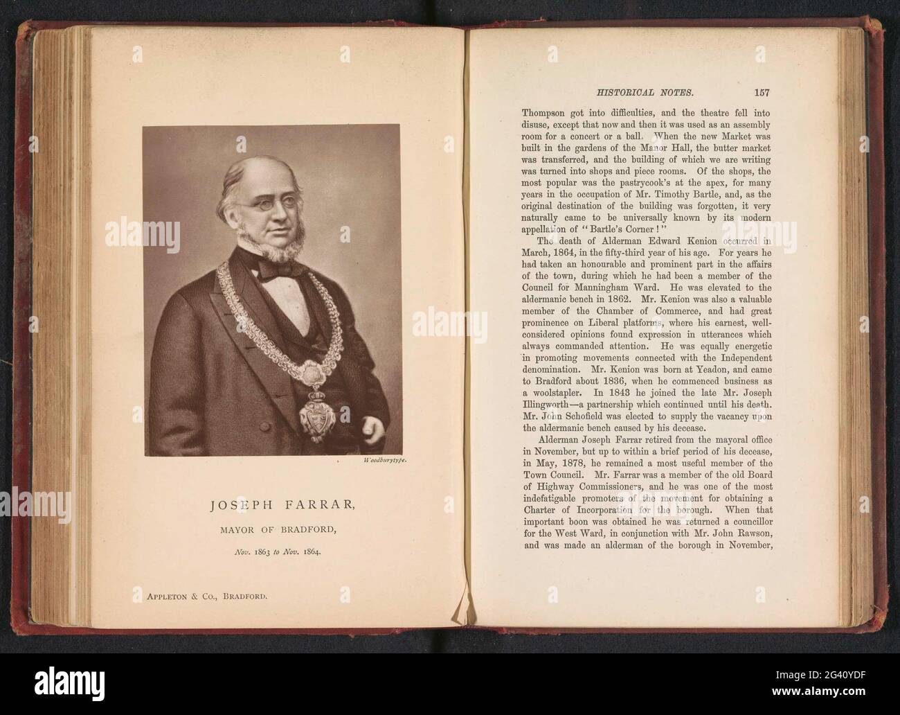 Photo production of a drawing, representing a portrait of Joseph Farrar ...