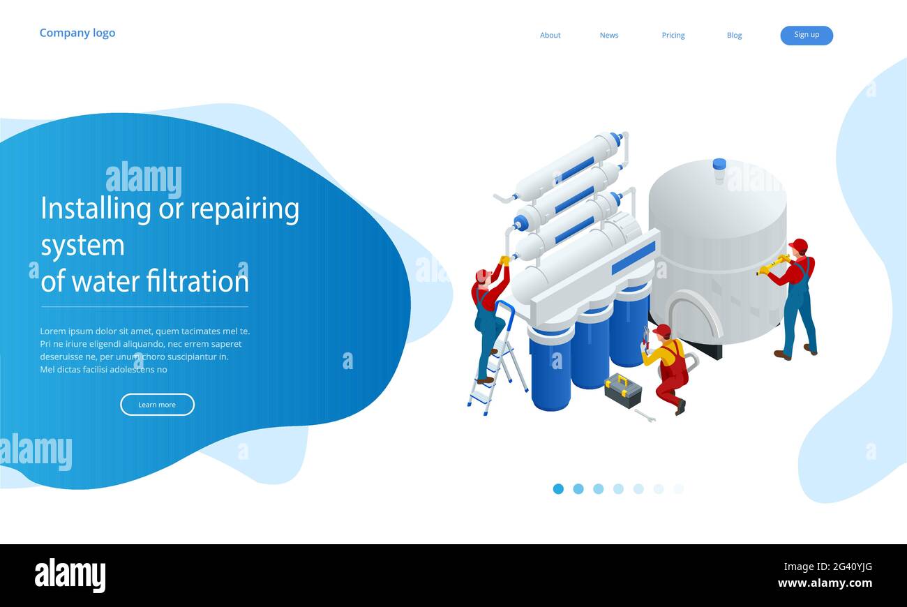 Water filtration installation Stock Vector Images - Alamy