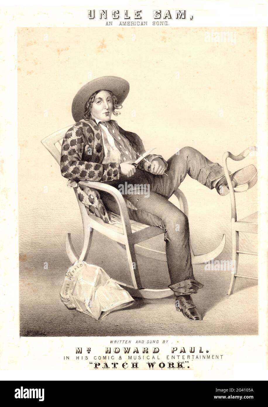 Uncle Sam, Sheet Music ca. 1854 Stock Photo - Alamy
