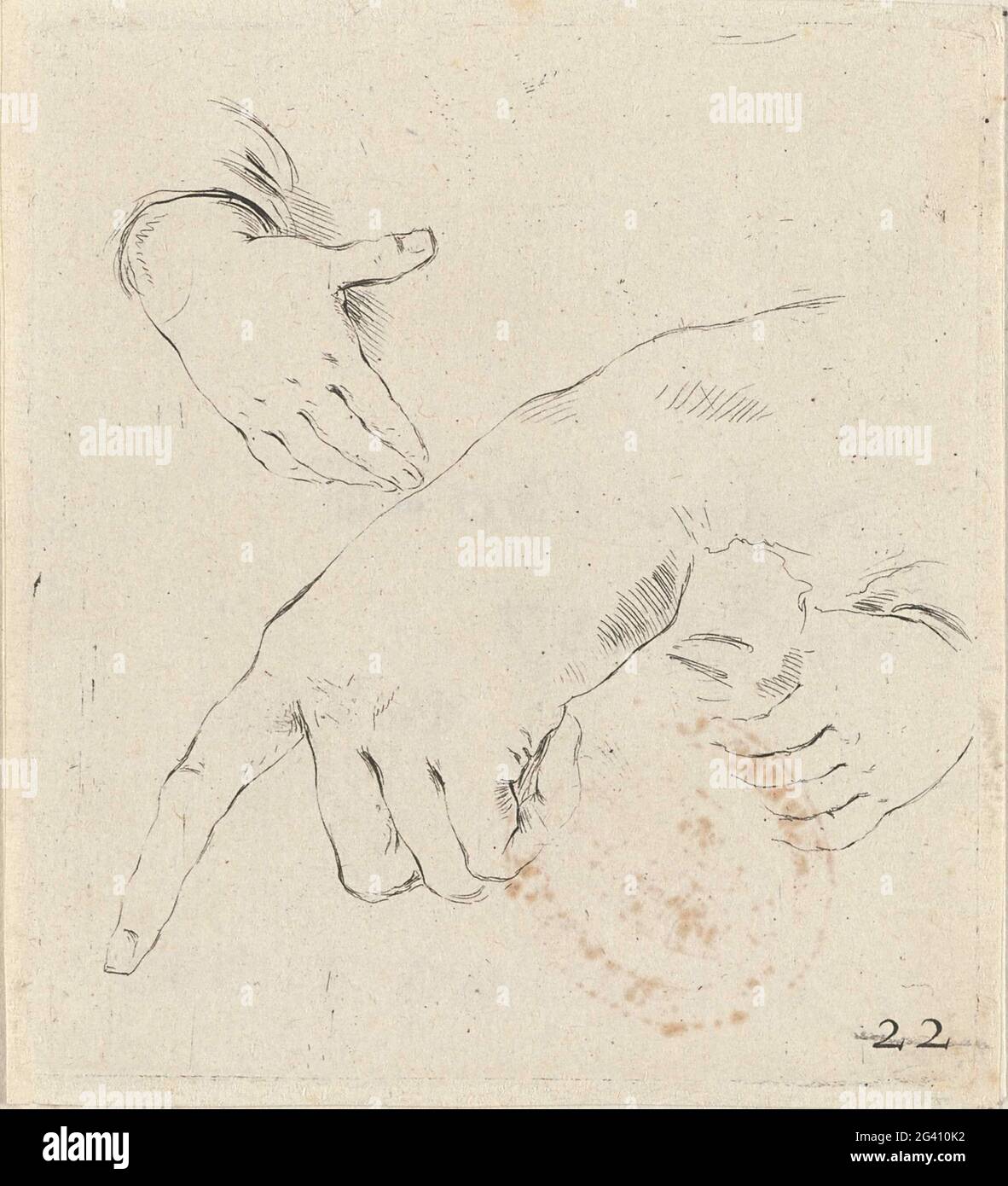 Three Hands; Examples for portraits; Collection of various pieces used ...